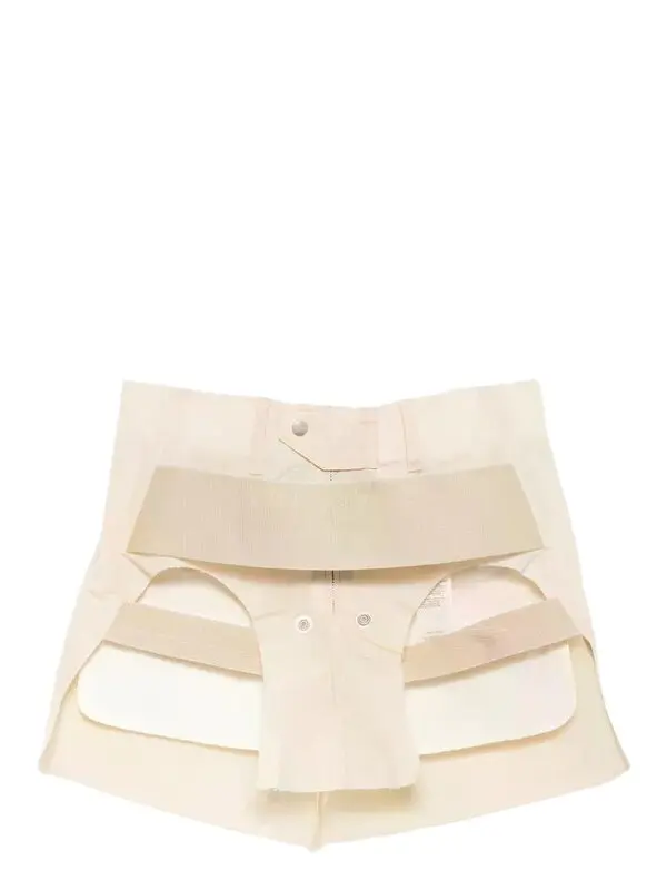 Rick Owens Temple Cut-out Layered-strap Skirt - Neutrals