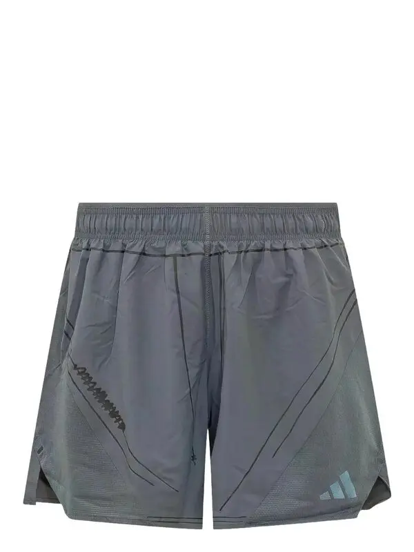 Adidas Logo-embroidered Shorts - Grey