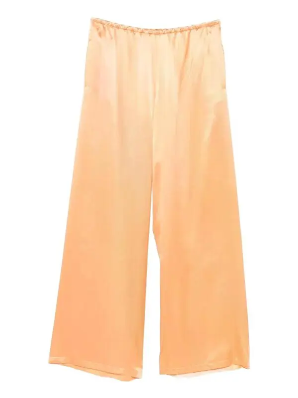 Ermanno Scervino Satin Finish Wide Leg Trousers - Orange