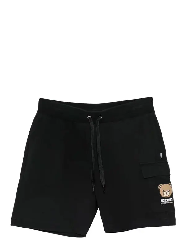 Moschino Logo-print Track Shorts - Black