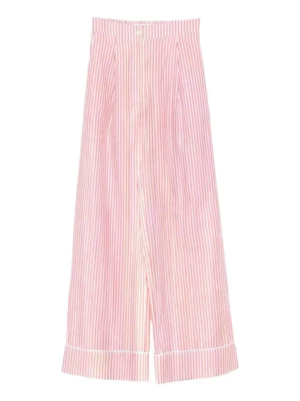 RIVIERA Striped-pattern Pants - Red