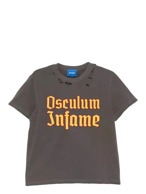 DAGGER Distressed-effect T-shirt - Grey