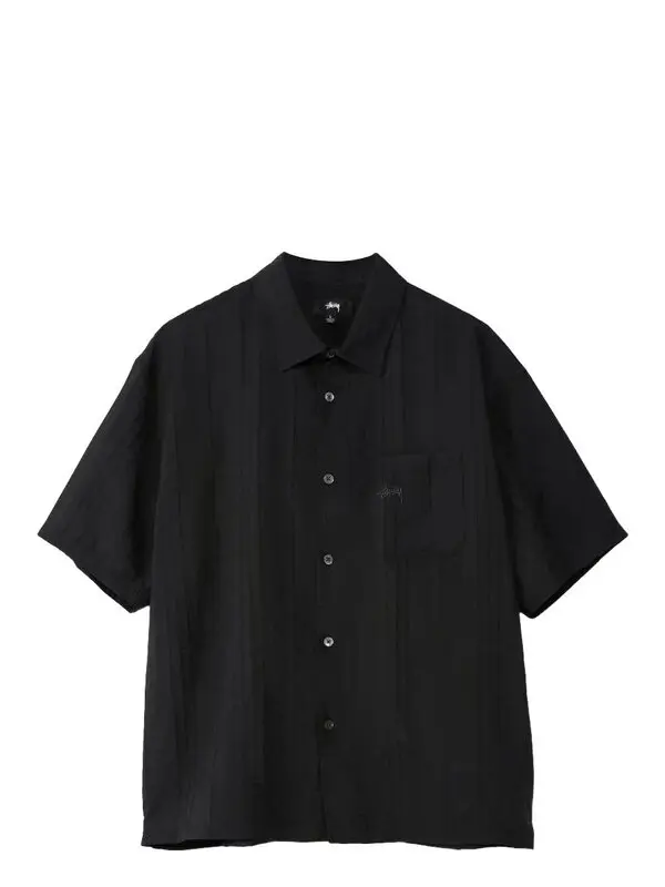 StÜssy Pleated Textured Pocket Shirt - Black