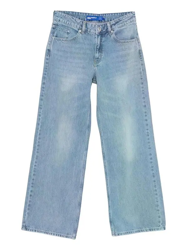 Karl Lagerfeld Button-fastening Wide-leg Jeans - Blue