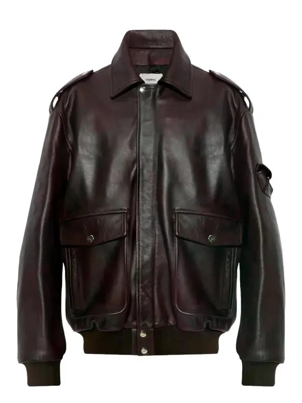 Coperni Leather Epaulette-detail Jacket - Brown