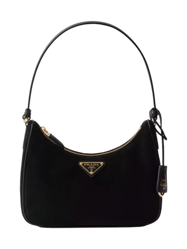 Prada Re-edition 2005 Suede Mini Bag - Black