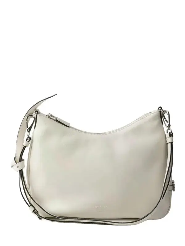 Prada Fold Medium Leather Bag - White