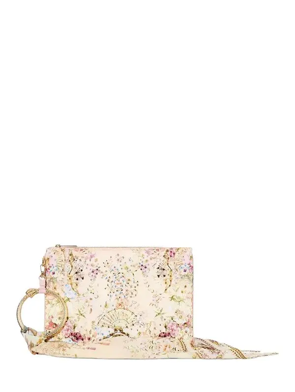 Camilla Crystal-embellished Clutch - Neutrals