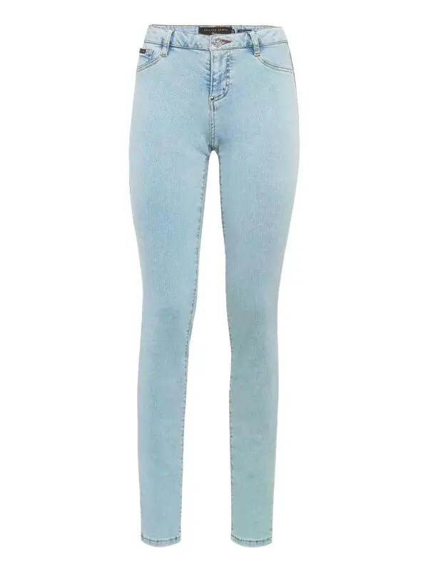 Philipp Plein Logo-plaque Jeans - Blue