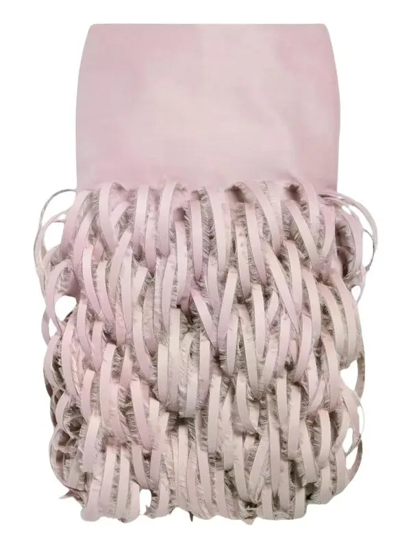 Balenciaga Ribbon-trim Midi Skirt - Pink