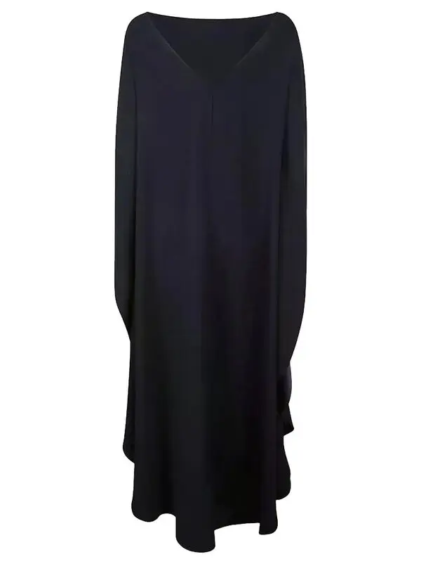 GIANLUCA CAPANNOLO Draped V-neck Dress - Blue
