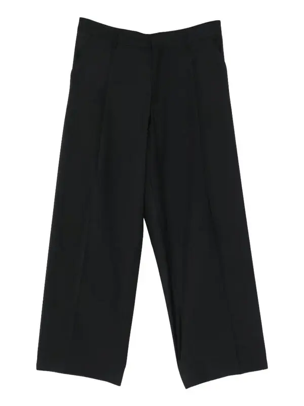 BE ABLE Pleated Wide-leg Trousers - Black