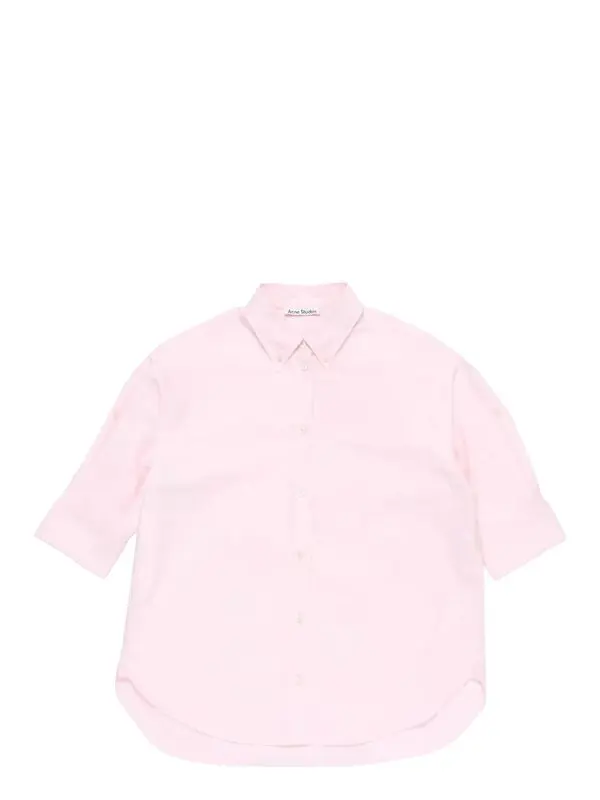 Acne Studios Organic Cotton Short-sleeve Shirt - Pink