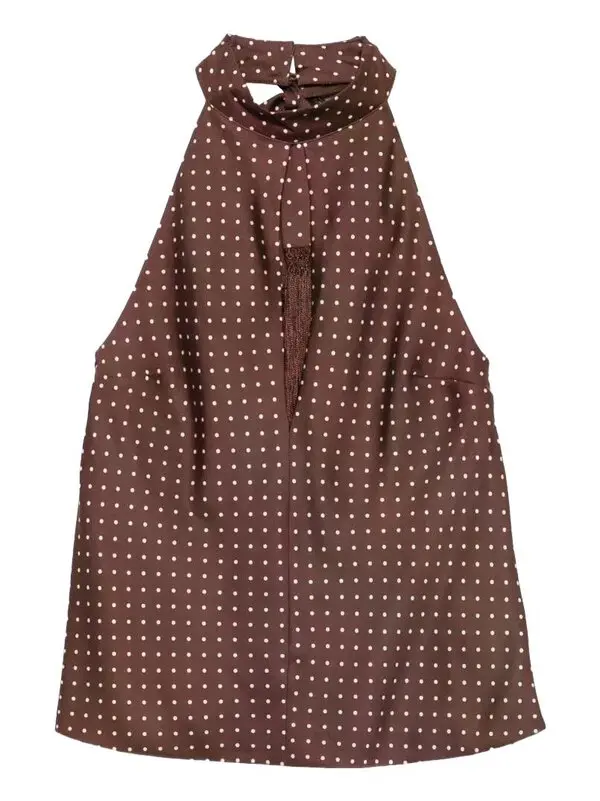 Posse Phoebe Polka-dot Top - Brown