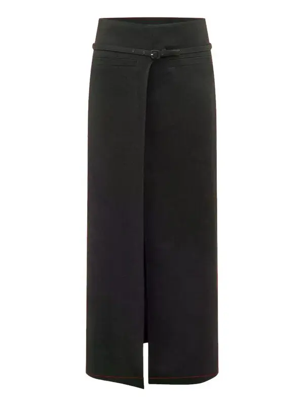 COURREGES Belted Wrap Skirt - Black