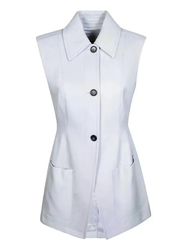 Sportmax Button-up Gilet - Blue