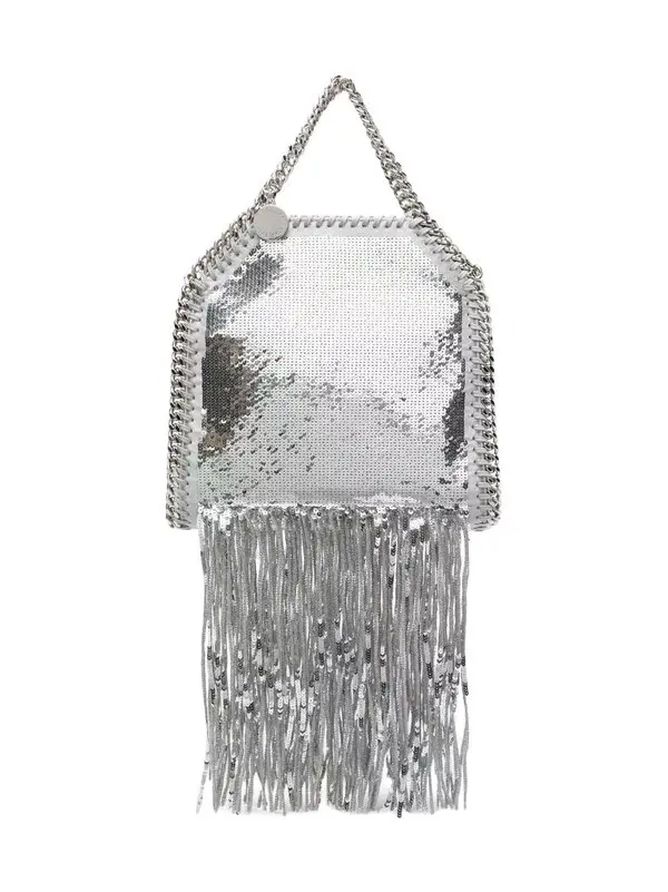 Stella McCartney Mini Falabella Fringed Tote Bag - Silver