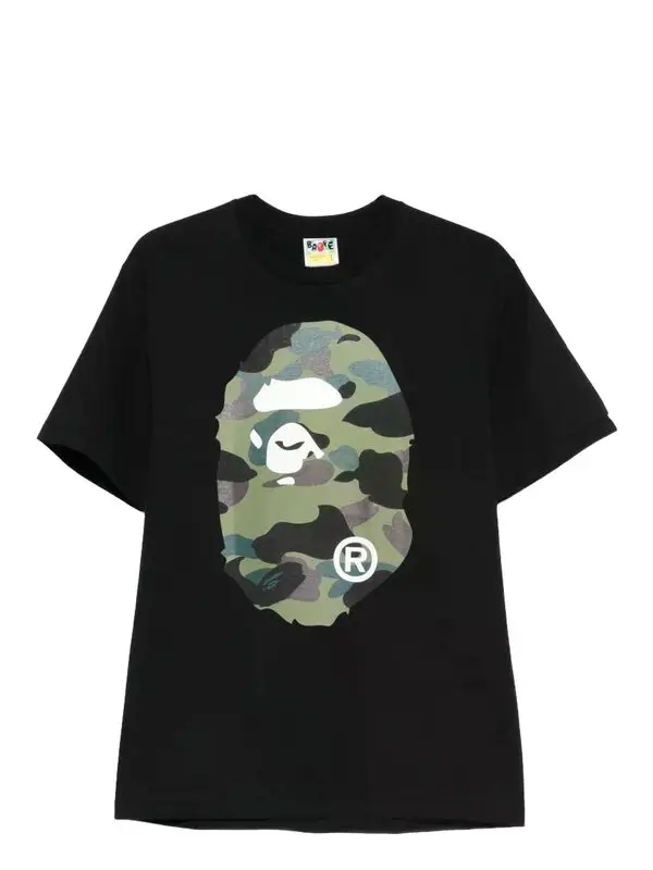 A BATHING APE Camouflage-print T-shirt - Black