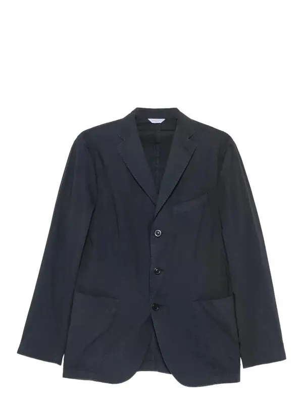 Boglioli Single-breasted Cotton Blazer - Blue