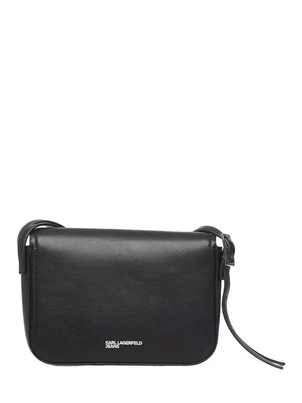 Karl Lagerfeld Logo-detail Saddle Bag - Black