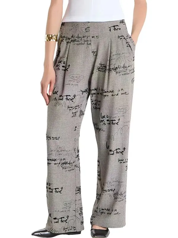 Desigual Check-print Pleated Trousers - Grey