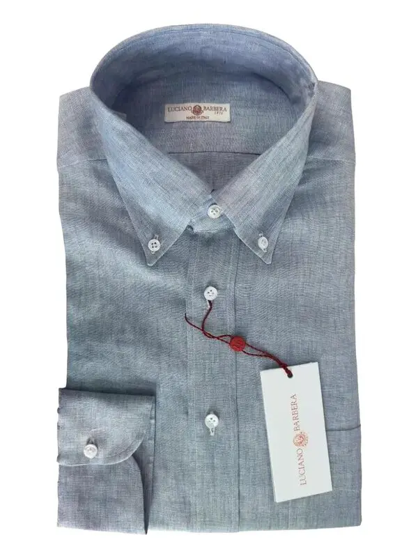 Luciano Barbera Button-down Collar Shirt - Blue