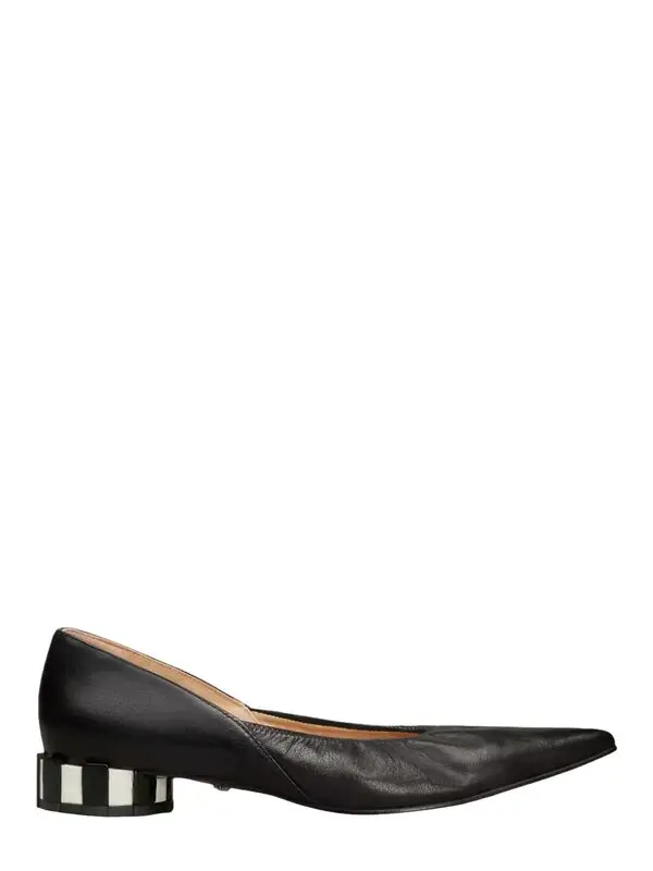 AMI Paris Pointed-toe Leather Pumps - Black