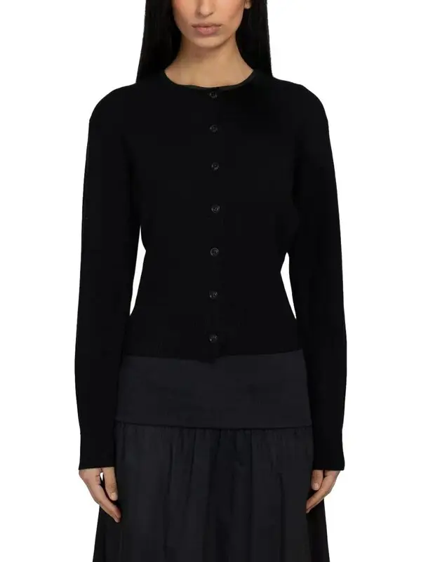 SAMSOE SAMSOE Saanne Ribbed-trim Cardigan - Black