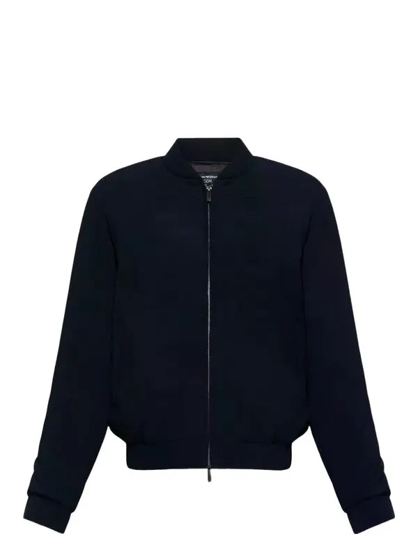 Emporio Armani Zip-up Bomber Jacket - Blue