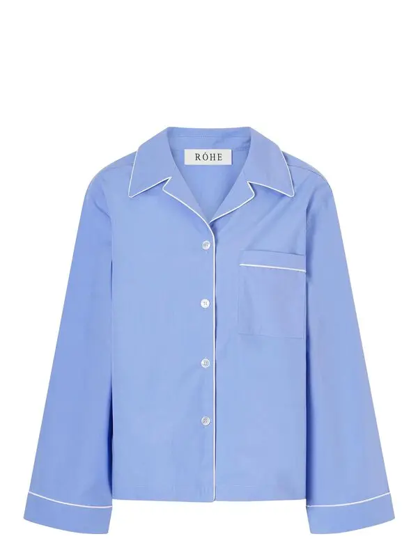 RÓHE Cotton-poplin Jasmin Shirt - Blue