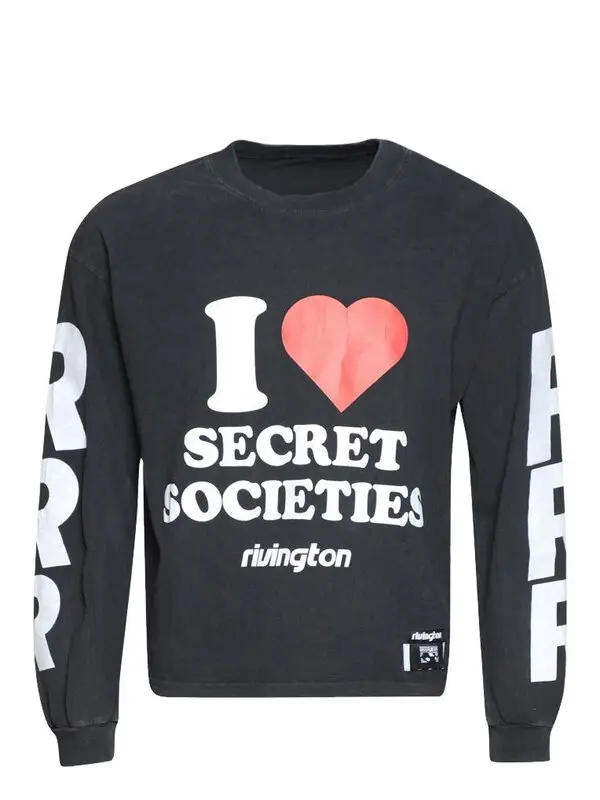 RIVINGTON ROI REBIS Secret Societites Garden Ls Tee - Black