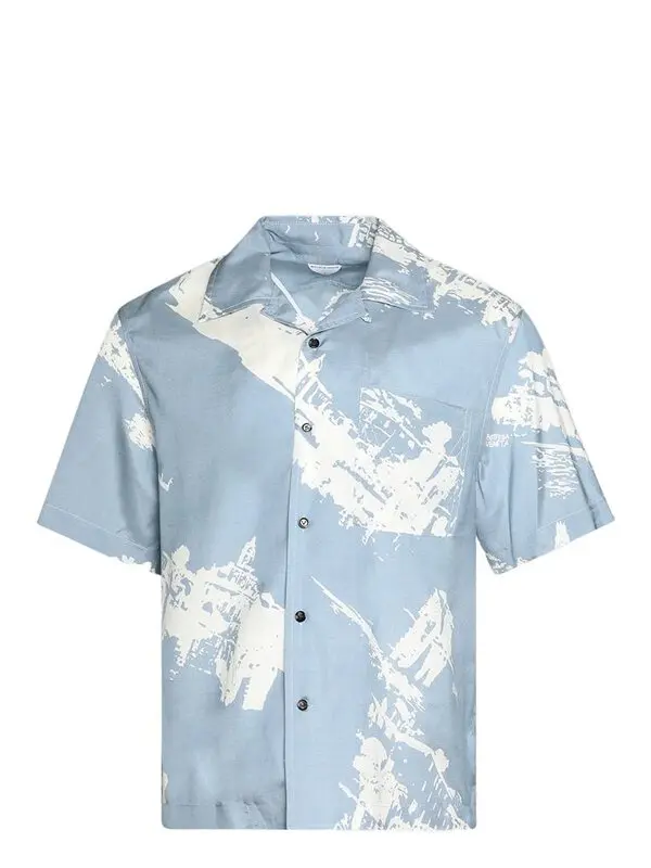 Bottega Veneta Italian Postcard Shirt And Dove - Blue