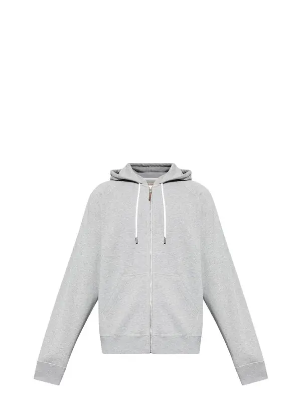 Bottega Veneta Fleece Zip Hoodie - Light Grey