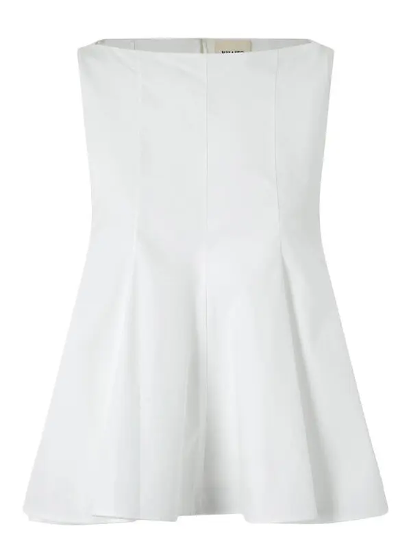 Khaite Marita Paneled Cotton-poplin Blouse - White