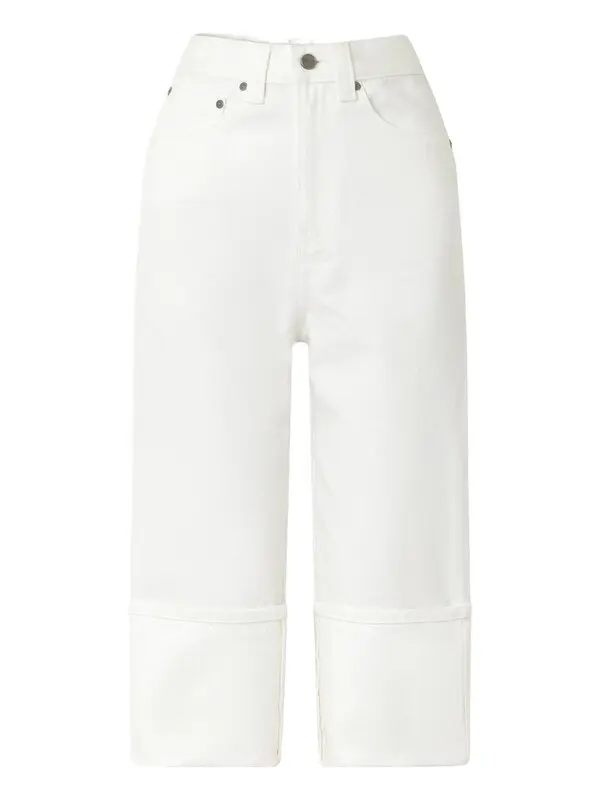 Khaite Boyle Cropped Straight-leg Jeans - White