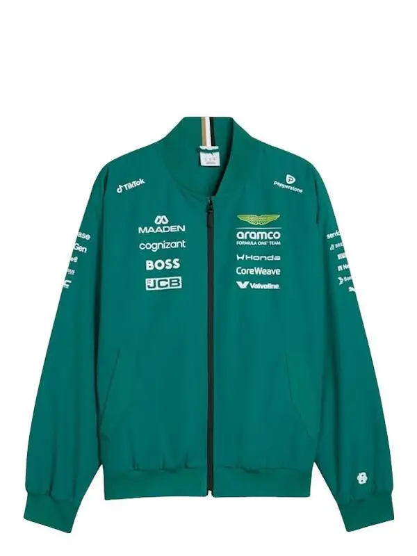 PUMA Aston Martin Aramco Formula 1 Team Replica Bomber Jacket - Green Lux