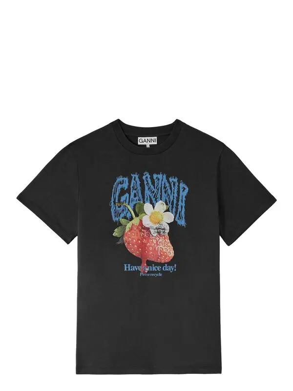 GANNI Printed T-shirt - Mixed