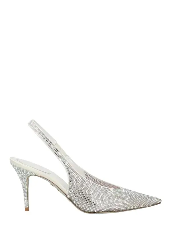 Rene Caovilla Jinny Crystal-embellished Slingback Pumps - Silver