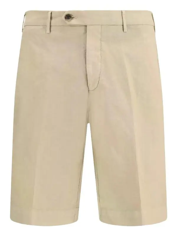 GERMANO 1952 Extended-flap Slub Shorts - Neutrals