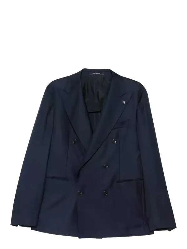 Tagliatore Double-breasted Peak-lapel Suit - Blue