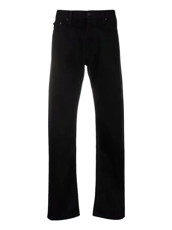 Off-White Diagonals Print Straight-leg Jeans - Black