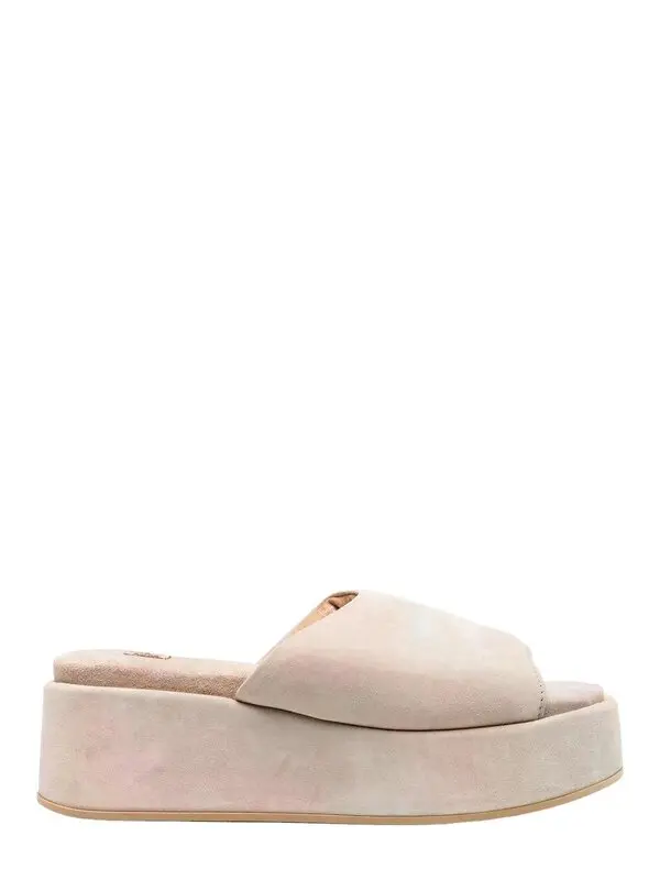 Moma Suede Platform Sandals - Neutrals