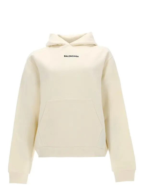 Balenciaga Logo Hoodie - Ivory