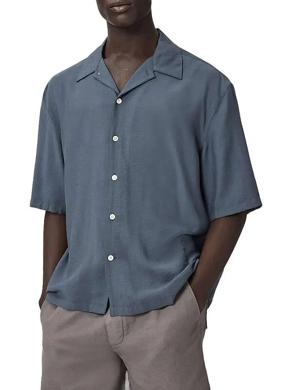 ALLSAINTS Purley Oversized Fit Shirt - Canis Grey