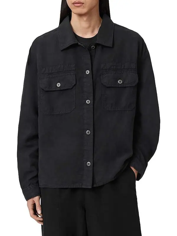 ALLSAINTS Korten Shacket - Black