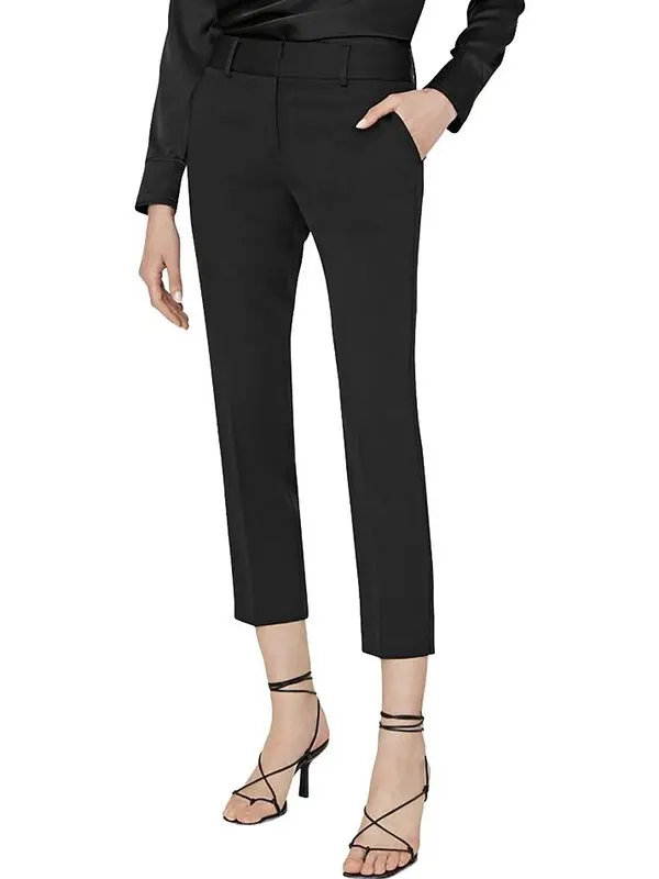 MILLY Nicola Cady Cropped Pants - Black