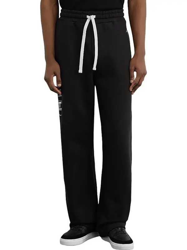 REISS Mclaren Relaxed Fit Heavyweight Joggers - Washed Black