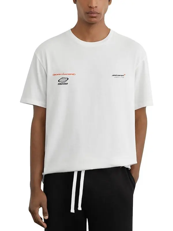 REISS Born Racers Logo T-shirt - White