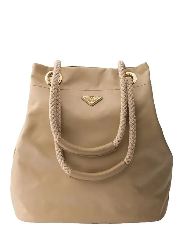 Prada Large Re-nylon Bucket Bag - Beige