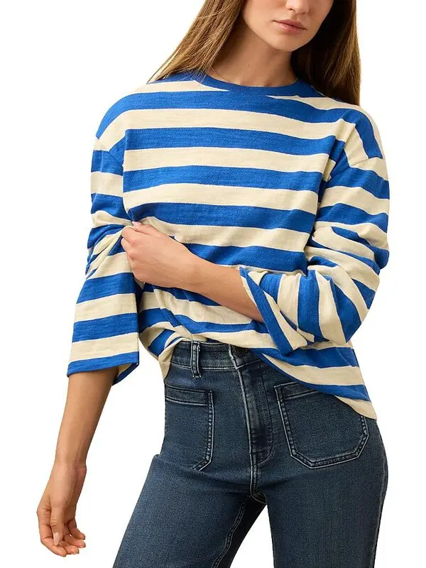 Faherty Brand Sunwashed Retro Tee - Sea Stripe